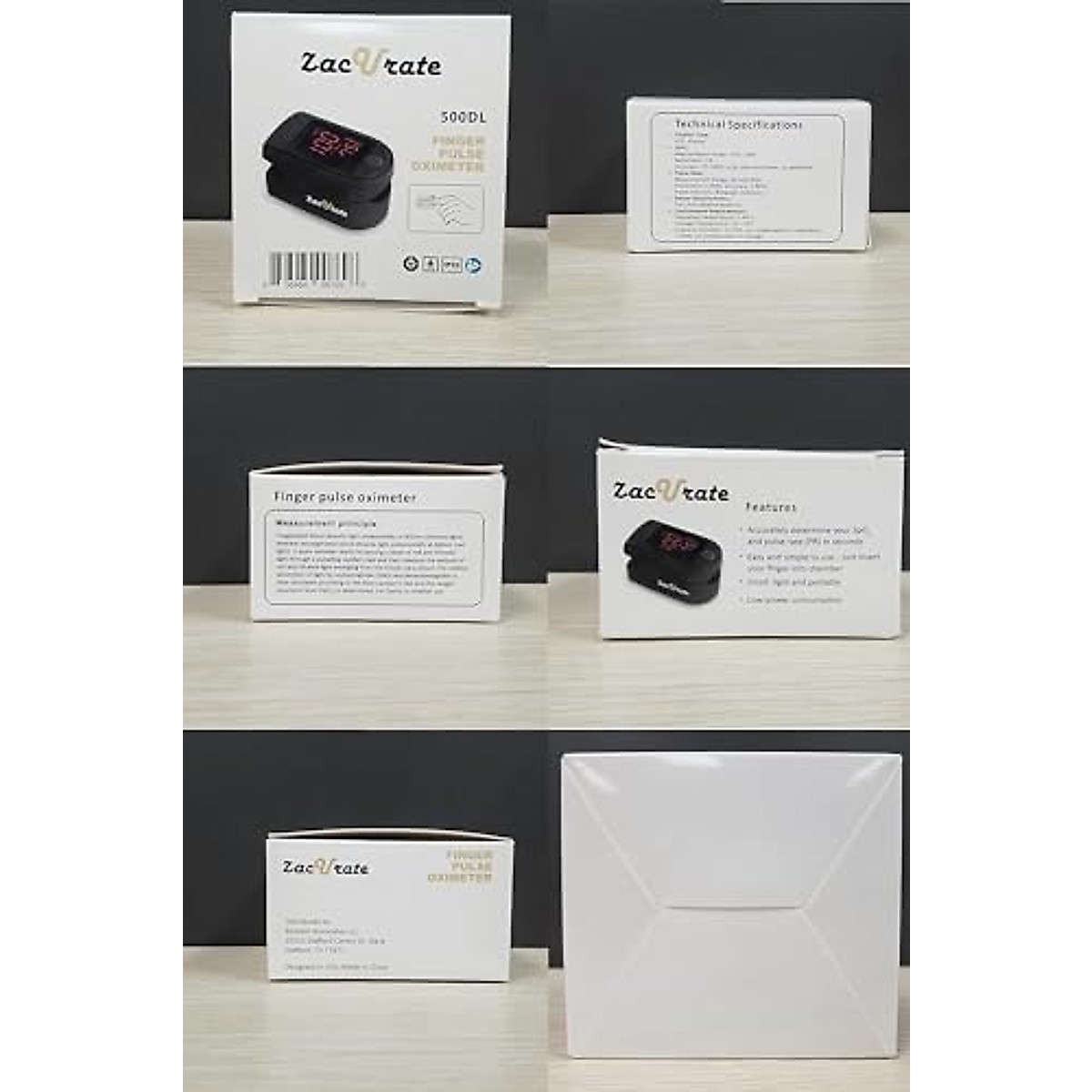 Zacurate Pro Series 500DL Fingertip Pulse Oximeter Blood Oxygen Saturation Monitor with Silicone Cover, Batteries and Lanyard (Royal Black)