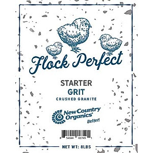 New Country Organics | Flock Perfect Starter Grit for Chicks to Help aid in Digestion | 8 lbs