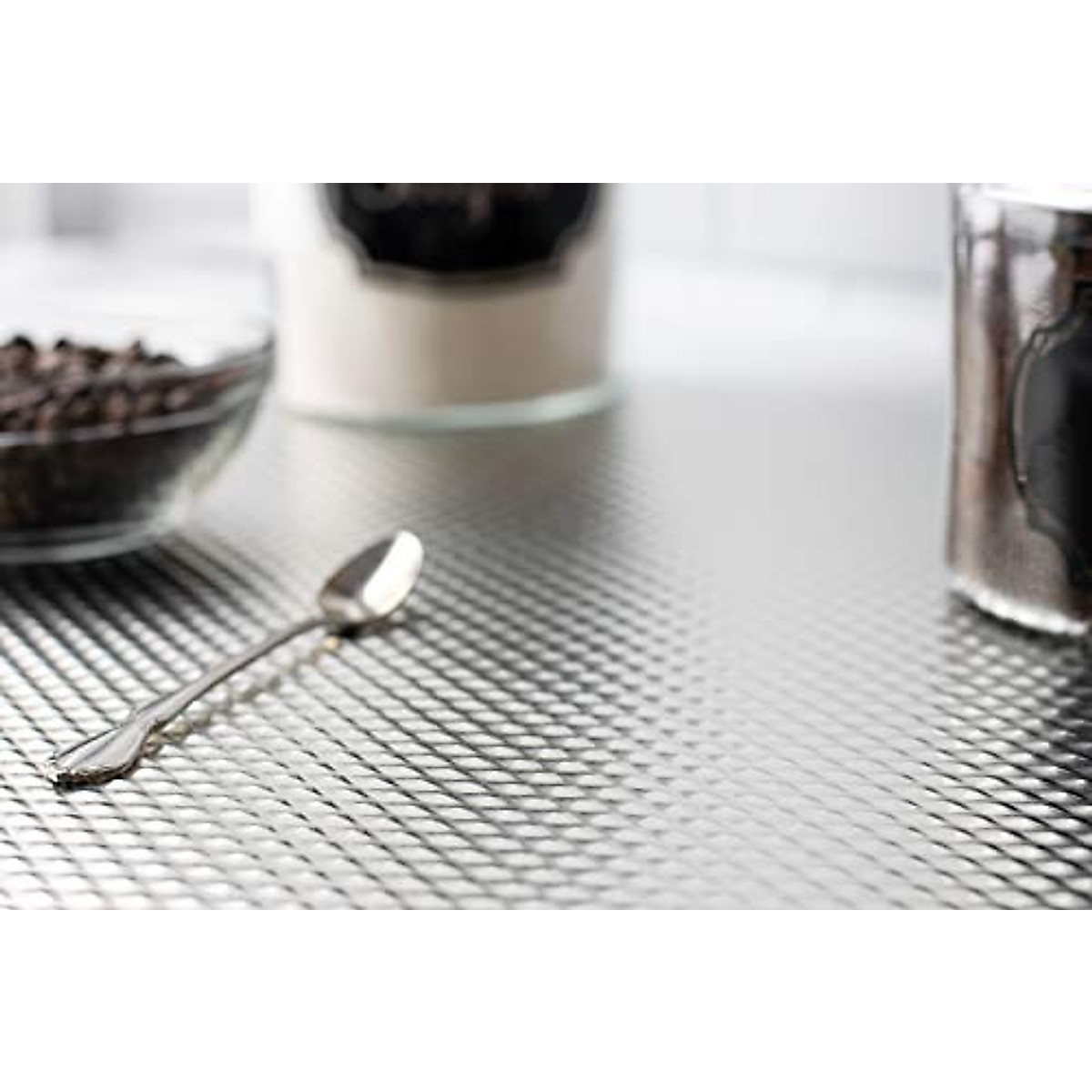Heat Resistant, Non-Slip, Metal Counter/Table Protector Mat, Large - 14" x 17" - 2 Pack - Silver