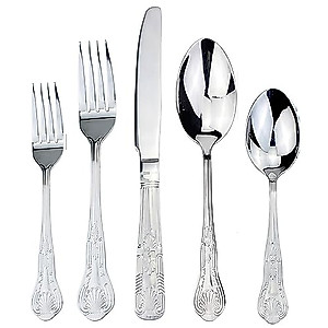 Luxury Silverware Set Cutlery Utensil Flatware Food-Grade Stainless Steel Home Restaurant Small Business,Mirror Finish Tableware 20 Piece Service for 4