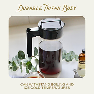 Takeya Patented Deluxe Cold Brew Coffee Maker, 1 qt, Black