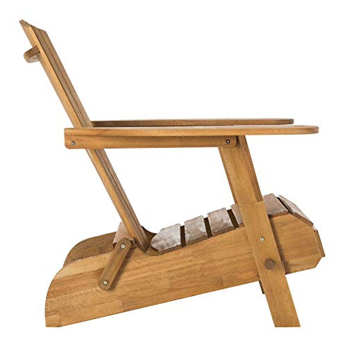 Safavieh PAT7034A-SET2 Outdoor Collection Breetel Teak (Set of 2) Adirondack Chair, Natural