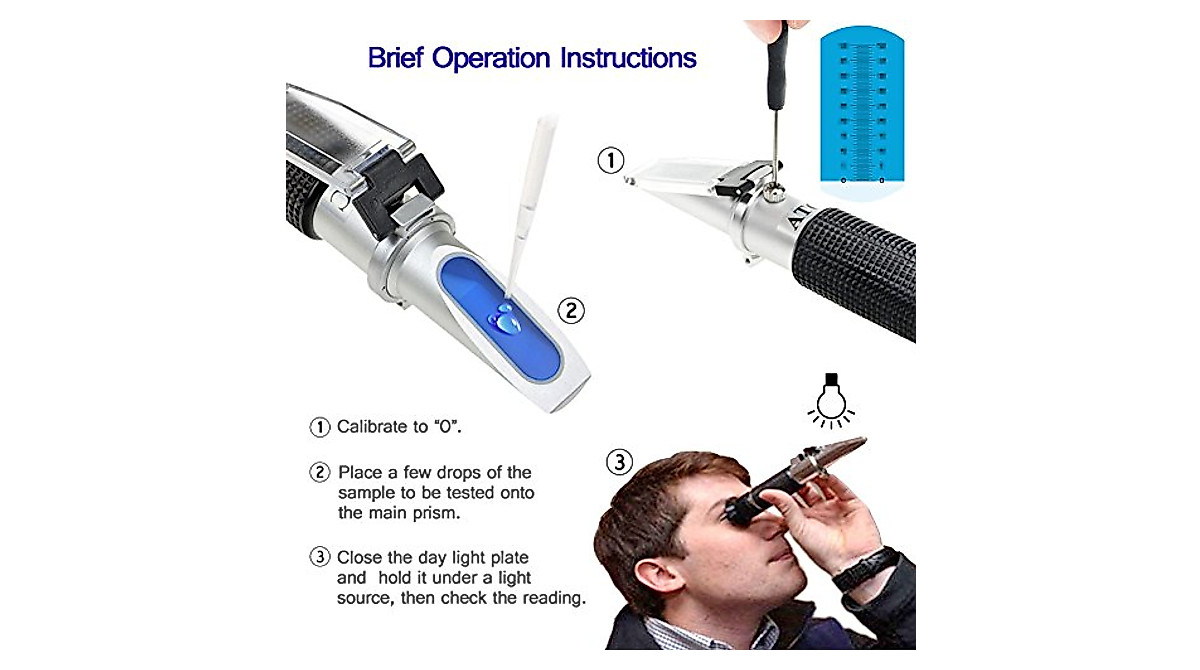 Salinity Refractometer for Marine Aquariums - 0-100 PPT