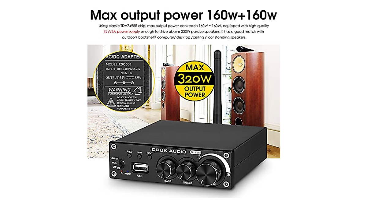 Douk Audio M1 PRO 320W Bluetooth Amplifier
