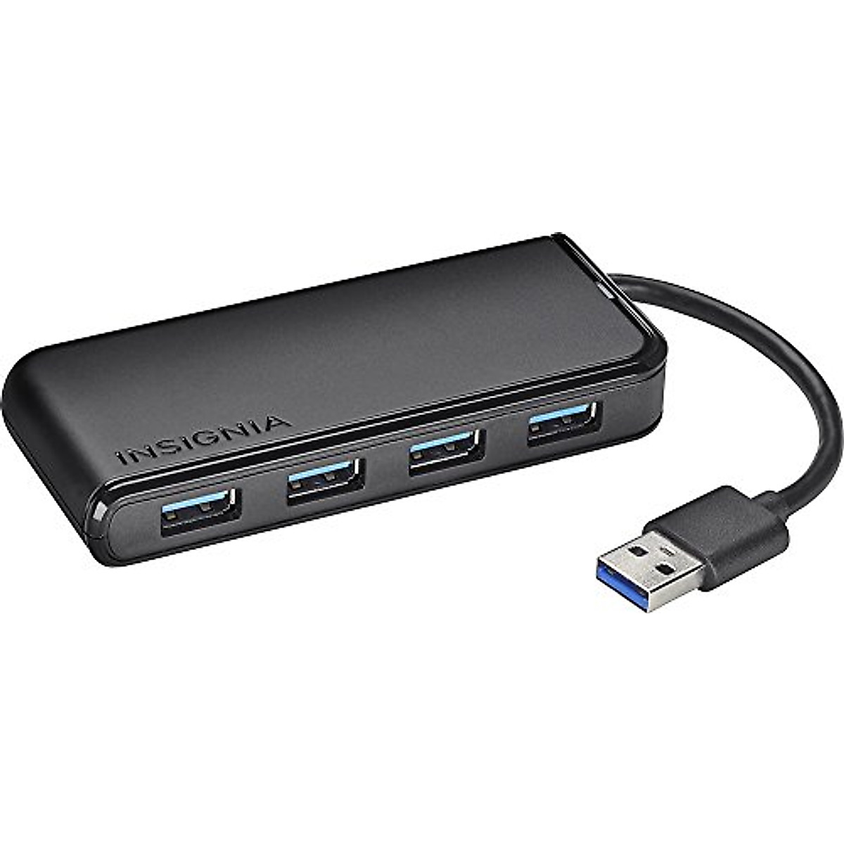 Insignia - 4-Port USB 3.0 Hub - Black