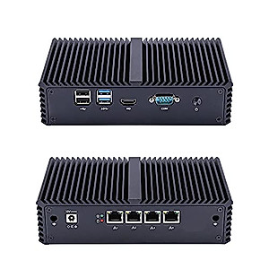 Qotom DIY Firewall/Router/VPN Appliance/Gateway Device/DHCP Server/DNS Server, 4X 2.5G LAN, RS-232, Core i5-4200U, 8GB RAM 64GB SSD WiFi