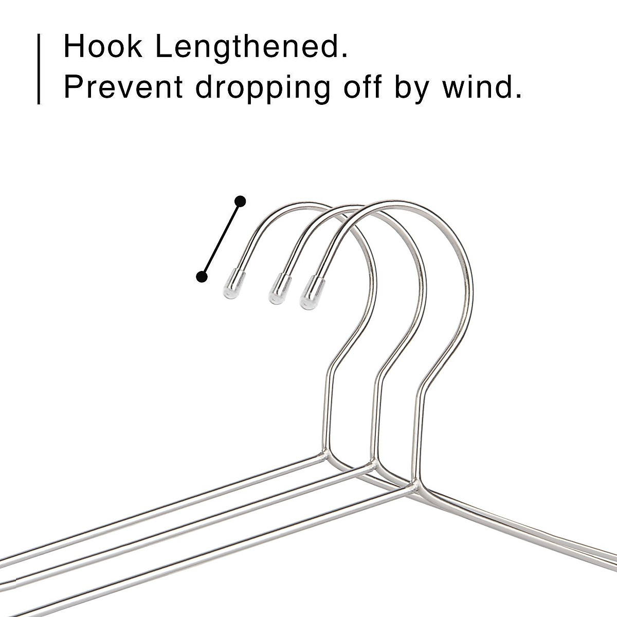 Fayleeko Wire Hangers 40 Pack Coat Hangers Strong Heavy Duty Stainless Steel Metal Hangers 16.5 Inch Ultra Thin Space Saving Clothes Hangers