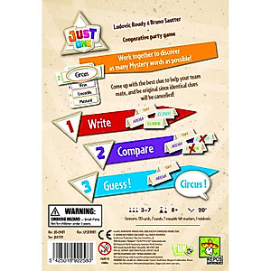 Just One Party Game - Cooperative Word Guessing Fun for Friends and Family! Ages 8+, 3-7 Players, 20 Minute Playtime, Made by Repos Production