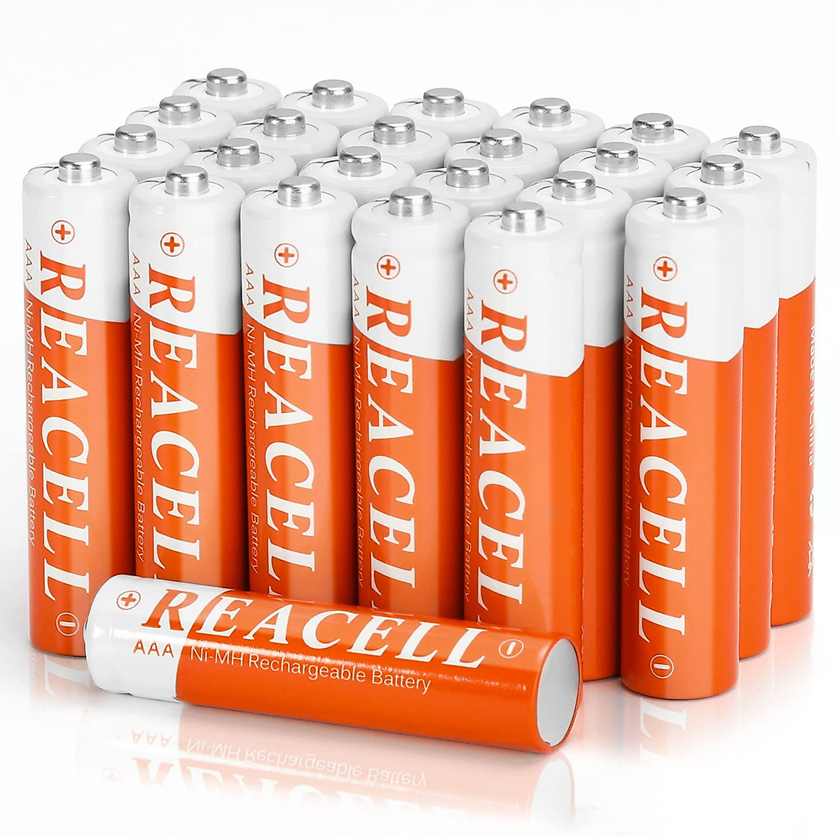 REACELL 24 Pack Rechargeable AAA Batteries for Solar Lights, 1.2V AAA Batteries for Outdoor Garden Lamp Toys Controllers and Household Devices