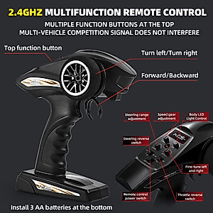 QIYHBVR 1/10 Remote Control Car 50km/h 4WD RC Car Waterproof All Terrain Off-Road Climbing Short Course Vehicle High Speed Rock Crawler Trucks for Boys Girls Kids