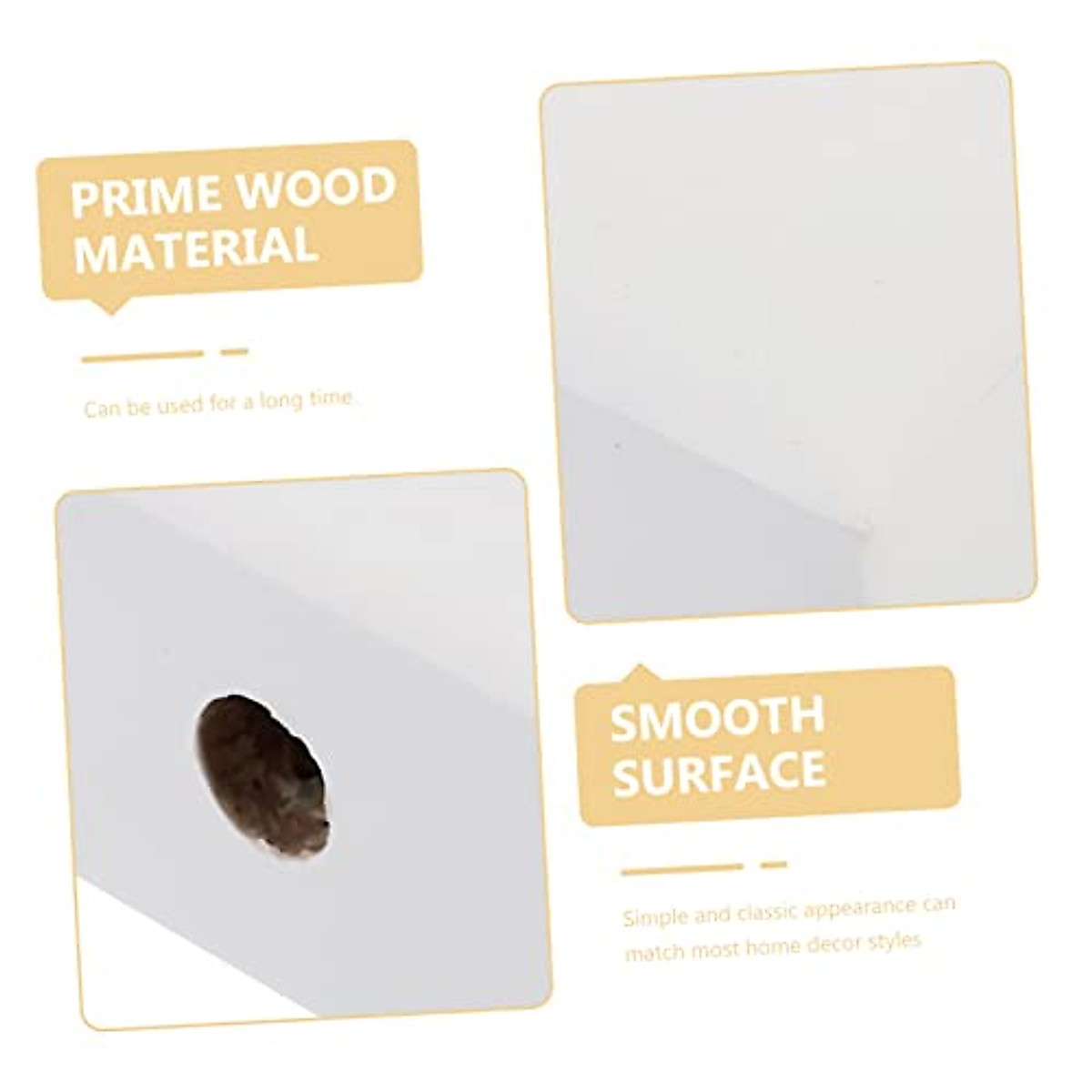 HOMOCONO Wall Bracket Kitchen Storage Shelf Toiletries Floating Rack Entrance Key Bowl Office Shelves Norse Decor Wall Mounted Bookshelf Wall Mount Shelf Office Hanging Shelves White Wood