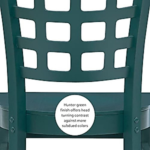 Linon Portis Dark Green Modern Dining Side Chair Set of 2