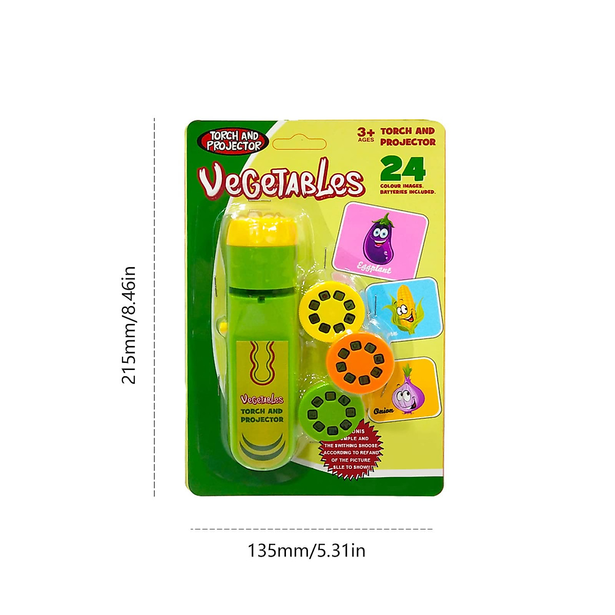 NOOLY Torch Projector Toy for Kids Flashlight Educational Toy 3 + Years Old TYWJ-01 (Vegetables and Fruits) U004