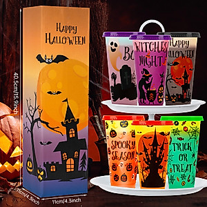 VoziSpace Halloween Decorations Color Changing Reusable Cups with Lids and Straws - 12 Pack 24 oz Plastic Tumblers Bulk with Lids and Straws - Reusable for Party Cups