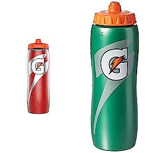 Gatorade Insulated Squeeze Bottle, Red, 30oz & Squeeze Bottle, 32 Ounce