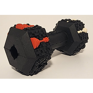 Atlantic Animals Puppy Dumbbell Toy - Durable Chew Toy for Dogs, Promotes Dental Health (Black)