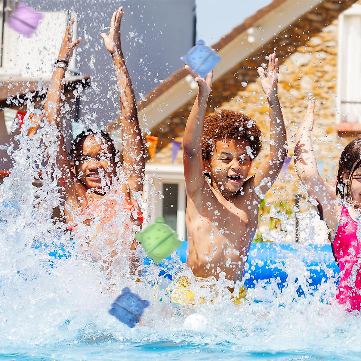 12Pcs Reusable Water Balloons, Latex-Free Silicone Water Bomb Summer Fun Outdoor Toys, Pool Beach Toys for Kids Adults