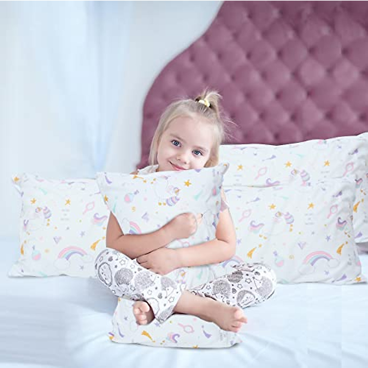 Suyfhdc Toddler Pillowcase for Girls,Standard Size Pillowcases-Kids Toddler Pillow Cover 20 X 30 Inch Soft Pillow Cover for Child-1 Piece Kids Bedding Pillowcase