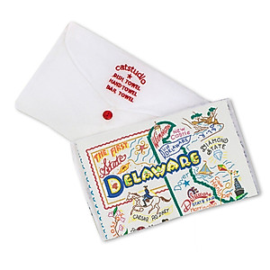 Catstudio Delaware Dish Towel - U.S. State Souvenir Kitchen and Hand Towel with Original Artwork - Perfect Tea Towel for Delaware Lovers, Travel Souvenir