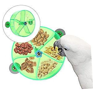 Mipcase System Accesssories Wheel Feeder Cages Creative Parakeet Rotate for Puzzle Conure Parrots Feeding Training Toy Rotating Feed Shredder Case Bird Storage Foraging Parrot Cockatiel