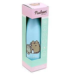 Puckator Pusheen Foodie 500ml Stainless Steel Insulated Bottle for Hot or Cold Drinks