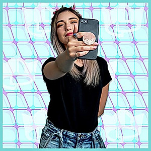 6 Pack/Expanding Phone Mount Grip Holder for Cellphone,Collapsible Stand - Blush Watercolor Ombre Pink Unicorn White Marble Heart Rose Gold Leopard