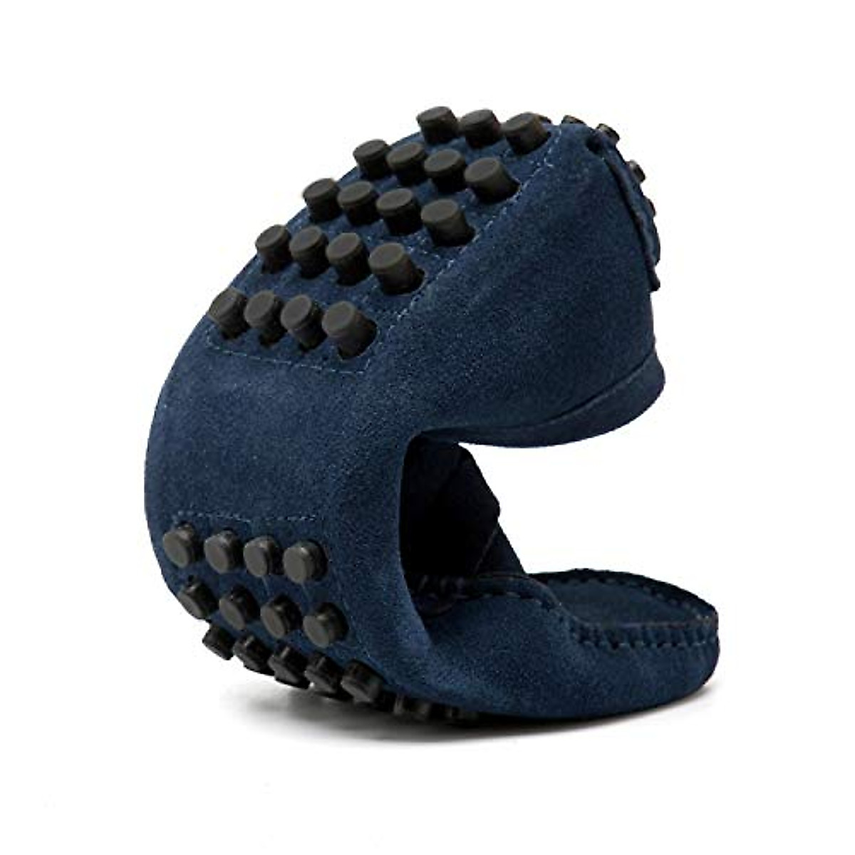 Go Tour Men's Penny Loafers Moccasin Driving Shoes Slip On Flats Boat Shoes Dark Blue 42