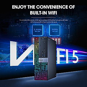 Dell OptiPlex Desktop Computers PC with Dual Koorui 24 Inch Monitor Bundle, Intel Core i7-6700, 16GB Ram 512GB M.2 NVMe SSD, Built-in WiFi and Bluetooth, RGB Light, Windows 10 Pro (Renewed)