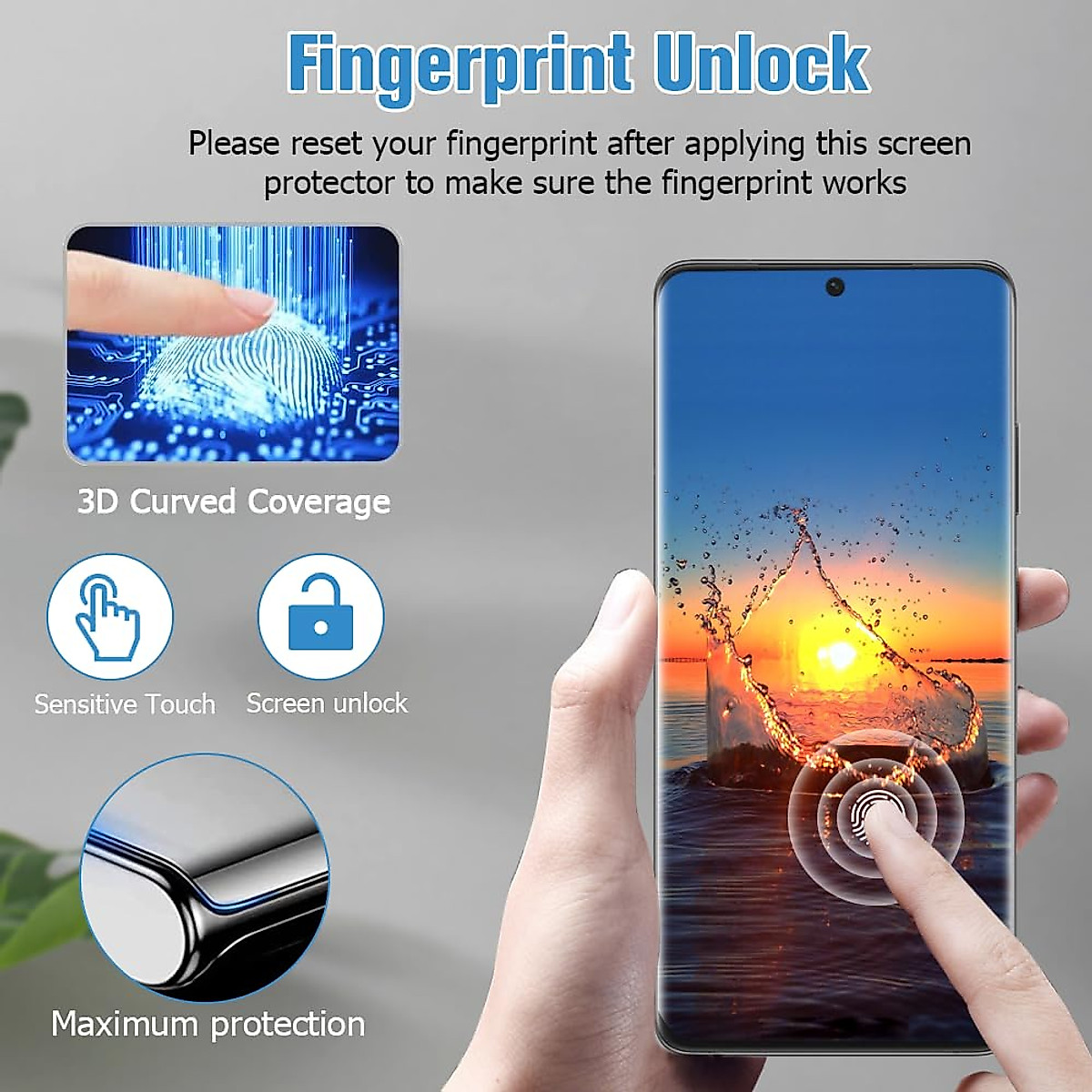 [2+2Pack] Galaxy S20 Ultra Screen Protector with Camera Lens Protector,[9H Hardness] [Anti Scratch] [3D Curved] [HD Tempered Glass] for Samsung Galaxy S20 Ultra 5G (6.9 Inch)