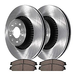 AutoShack Front Brake Kit Rotors and Ceramic Pads Pair of 2 Driver and Passenger Side Replacement for Mercury Sable Montego Ford Five Hundred Freestyle 2008-2009 Taurus X FWD RSCD64159-64159-1070-2-4