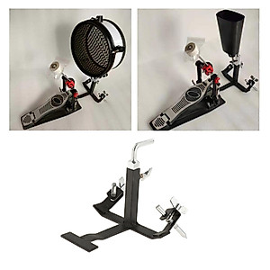 Almencla Cowbell Pedal Foot Bracket Adjustable Accessories Cowbell Pedal for Bracket Practice Room