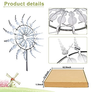 RIBOZRS Metal Plastic Windmill Suitable for courtyard, garden and outdoor decoration