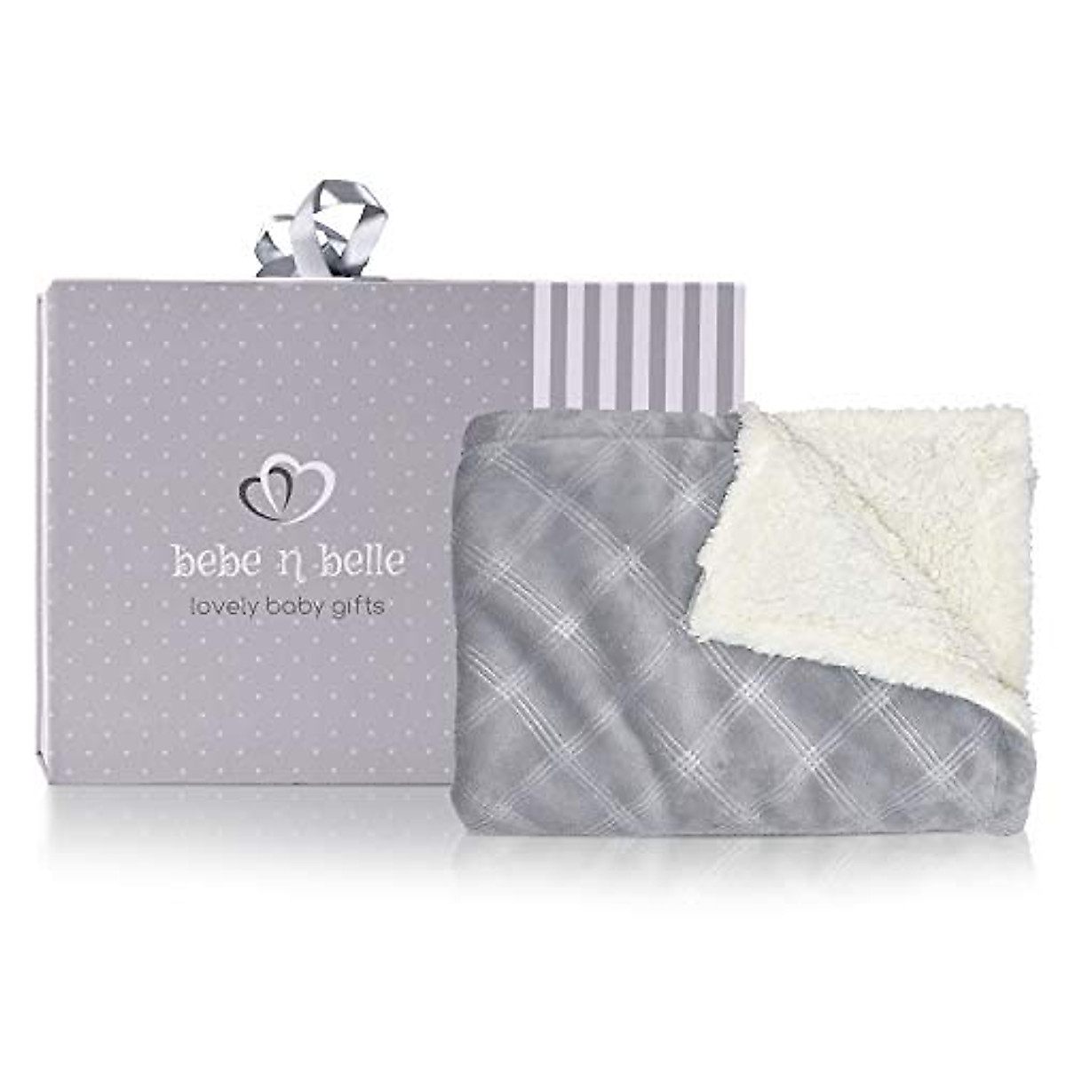 Sherpa Fleece Baby Blanket Reversible - Breathable Microfiber Plush Receiving Blanket- Great Throw Blanket for Cribs, Strollers, Baby Car Seat Travel, Indoor & Outdoor Use - 30” x 40”