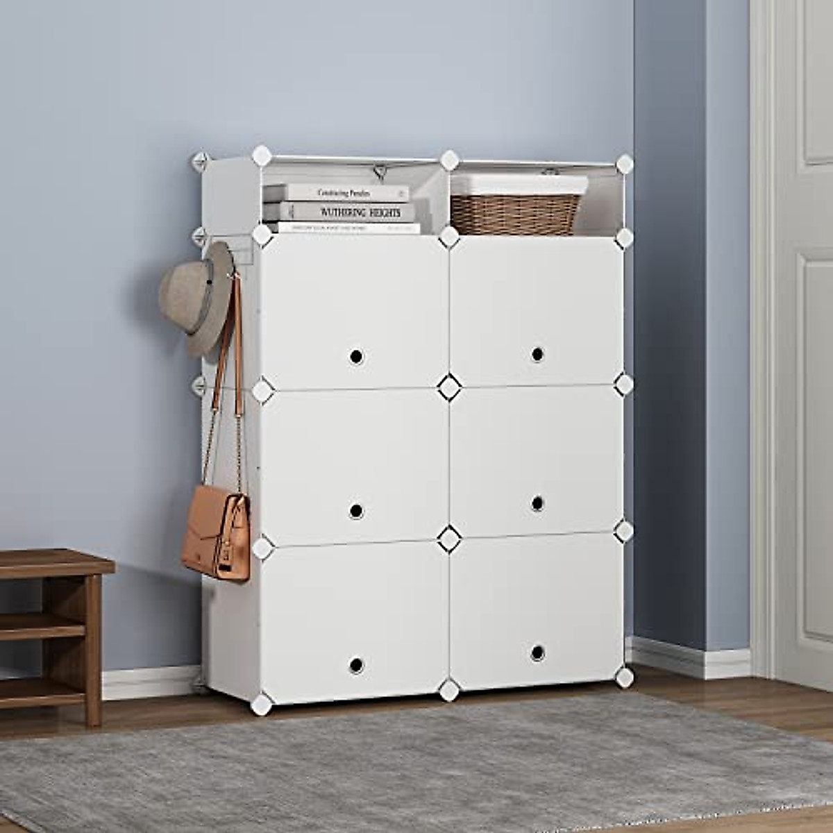 MAGINELS Shoe Rack, 7 Tier Shoe Storage 24 Pair Plastic Shoe Cabinet with Open Storage Shelves for Closet Hallway Bedroom Entryway White