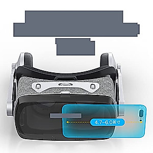 ZNBJJWCP 3D Vr Virtual Reality Vr Glasses Genuine Leather Eye Glasses Smart Helmet Stereo Game Cinema Boxs Suitable for Smart Phone