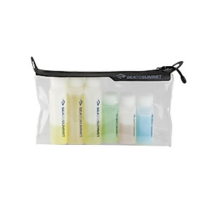 Sea to Summit TravellingLight Clear Zip Pouch with Travel Bottles, TSA Approved Toiletry Kit