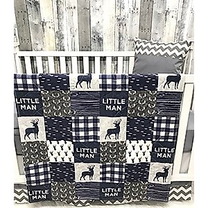Baby Chevron, Baby Bedding, Woodlands, Buck, Buffalo Plaid, Neutral, Crib Bedding, Nursery Room, Babylooms