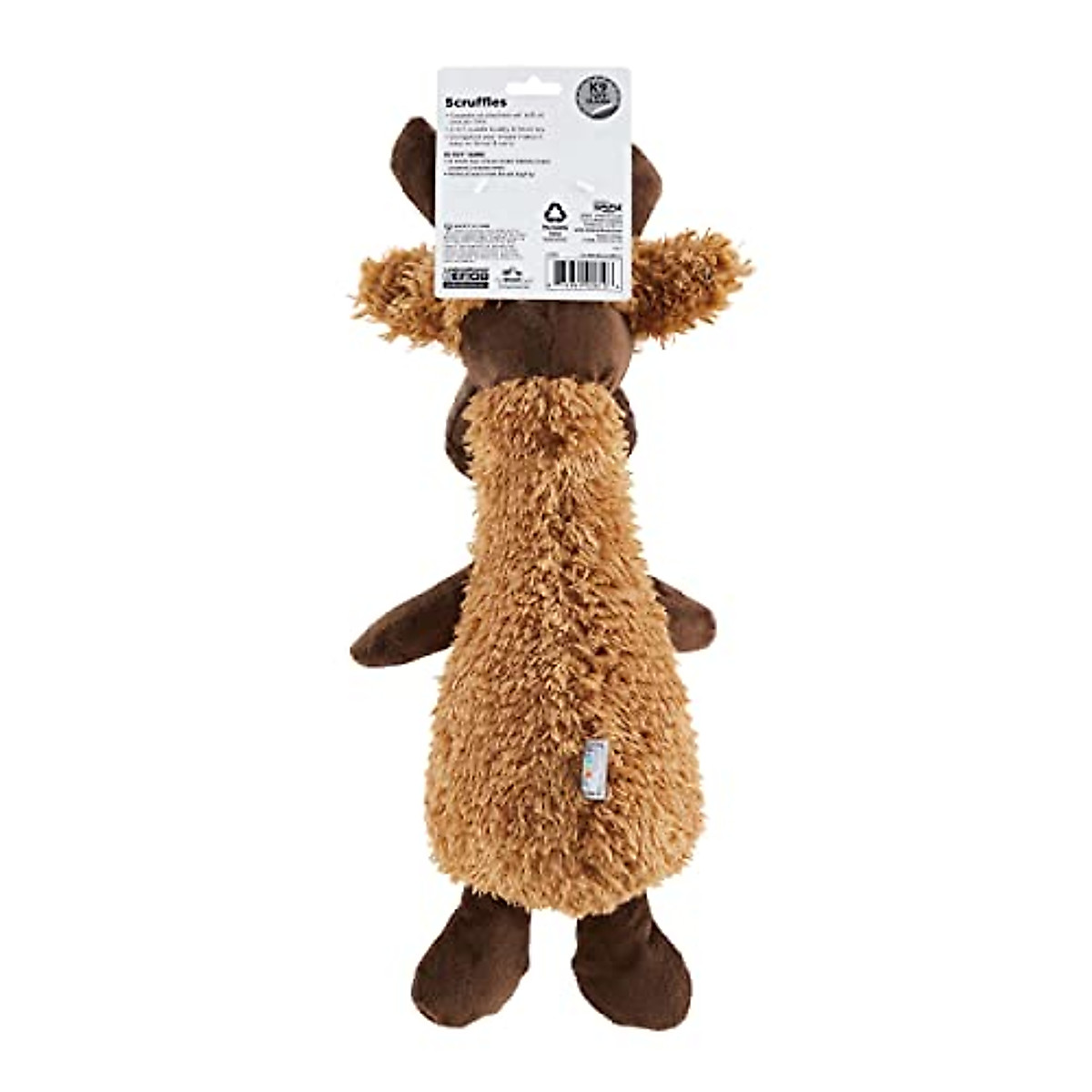 Outward Hound Scruffles Moose Plush Squeaky Dog Toy, Small