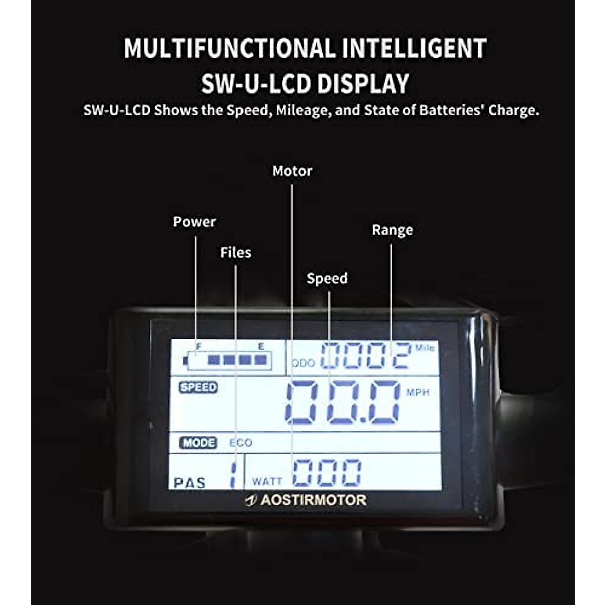 aostirmotor Electric Bike 500W 36V 13Ah Ebike, 26x4.0 inch Fat Tire Ebike, Electric Mountain Bike，Electric Bike for Adults