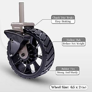 Whitsunday Folding Collapsible Utility Camping Park Wagon Cart with Aluminum Table Plate (Grey)