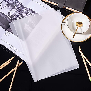 PH PandaHall 50 Packs Tracing Paper Reusable Non-Absorbent Synthetic Paper Polypropylene for Use with Alcohol Inks, Watercolor, Acrylic Painting, 11.6x8.2in