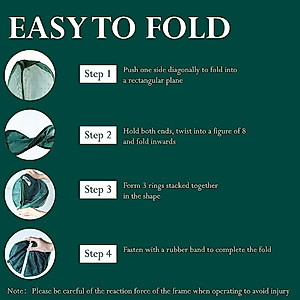 Mesh Pop Up Laundry Hamper, Durable Collapsible Laundry Baskets with Side Pockets, Foldable Clothes Storage Hamper with Reinforced Carry Handles for Dorm, Laundry Room, Kids Room, Green,1 Pack