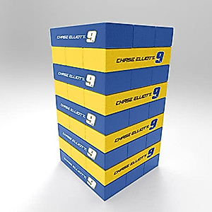 Rico Industries NASCAR Chase Elliott Mini Travel Team Tower Mini Team Travel Team Tower - Wood Stackem Game 4.75 x 2.5