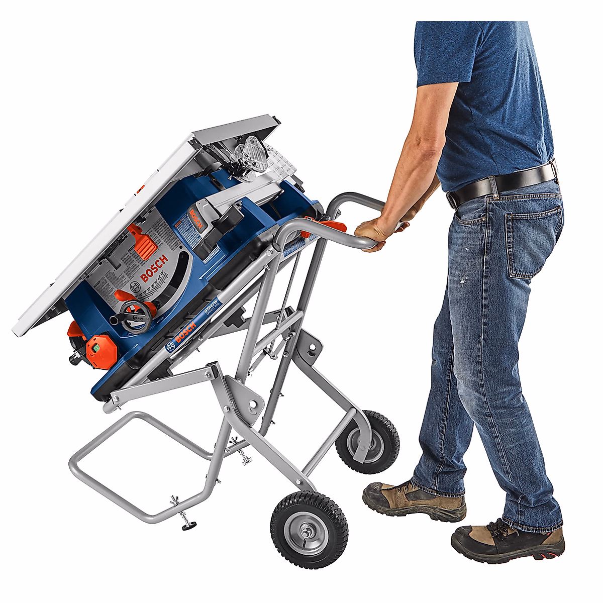 BOSCH 10 In. Worksite Table Saw with Gravity-Rise Wheeled Stand 4100XC-10