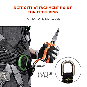 Ergodyne Squids 3700 Web Tool Tail Attachments, 6-Pack, 2 Pounds, Medium Length|4.5,Orange