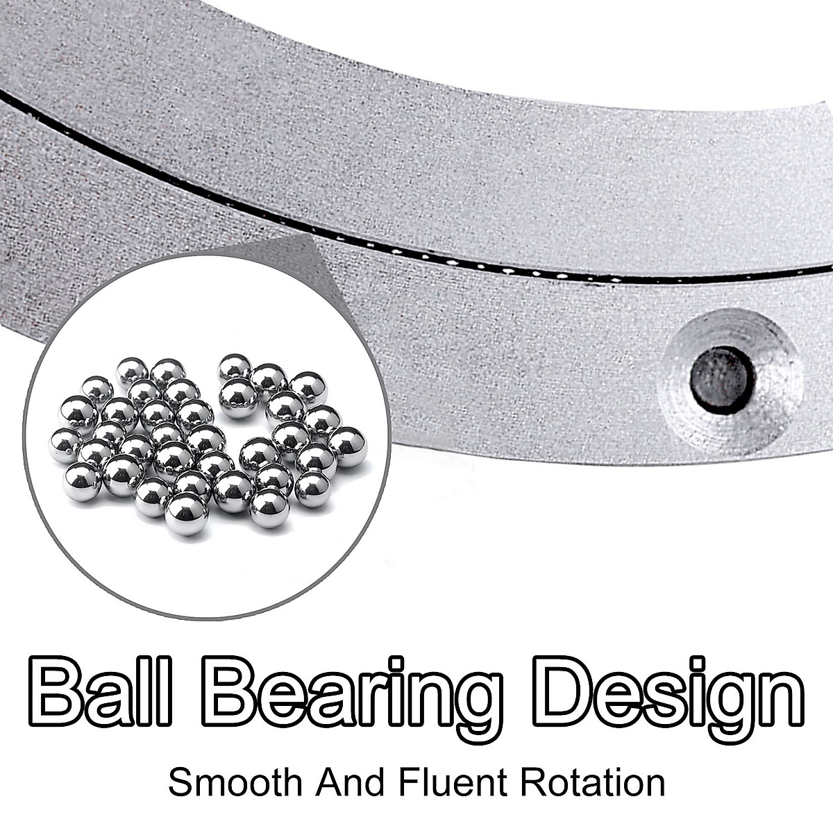 Turntable Bearing 5 8 10 12 14 16 18 20 24 28 32 40inch Heavy Duty Aluminium Alloy Aluminum Swivel Base Bearing, Non Slip Lazy Susan Turntable Bearing, For Table, TV Monitor, Sculpture
