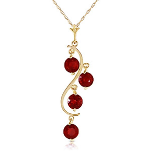 Galaxy Gold GG 14k Solid Yellow Gold 2.60 ct Rubies Drop Dream Catcher Pendant Necklace (18)