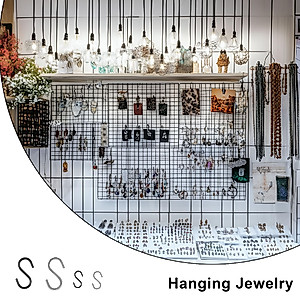 SAKRNIC 1 Inch Black S Hooks – 100 Pack Mini S Hooks for Hanging | Small S Hooks for Hanging Ornaments, Crafts, and More