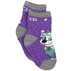 Paw Patrol Boys Girls 7 pack Socks with Grippers (Shoe: 7-10 (Sock:4-6), Grey/Multi)