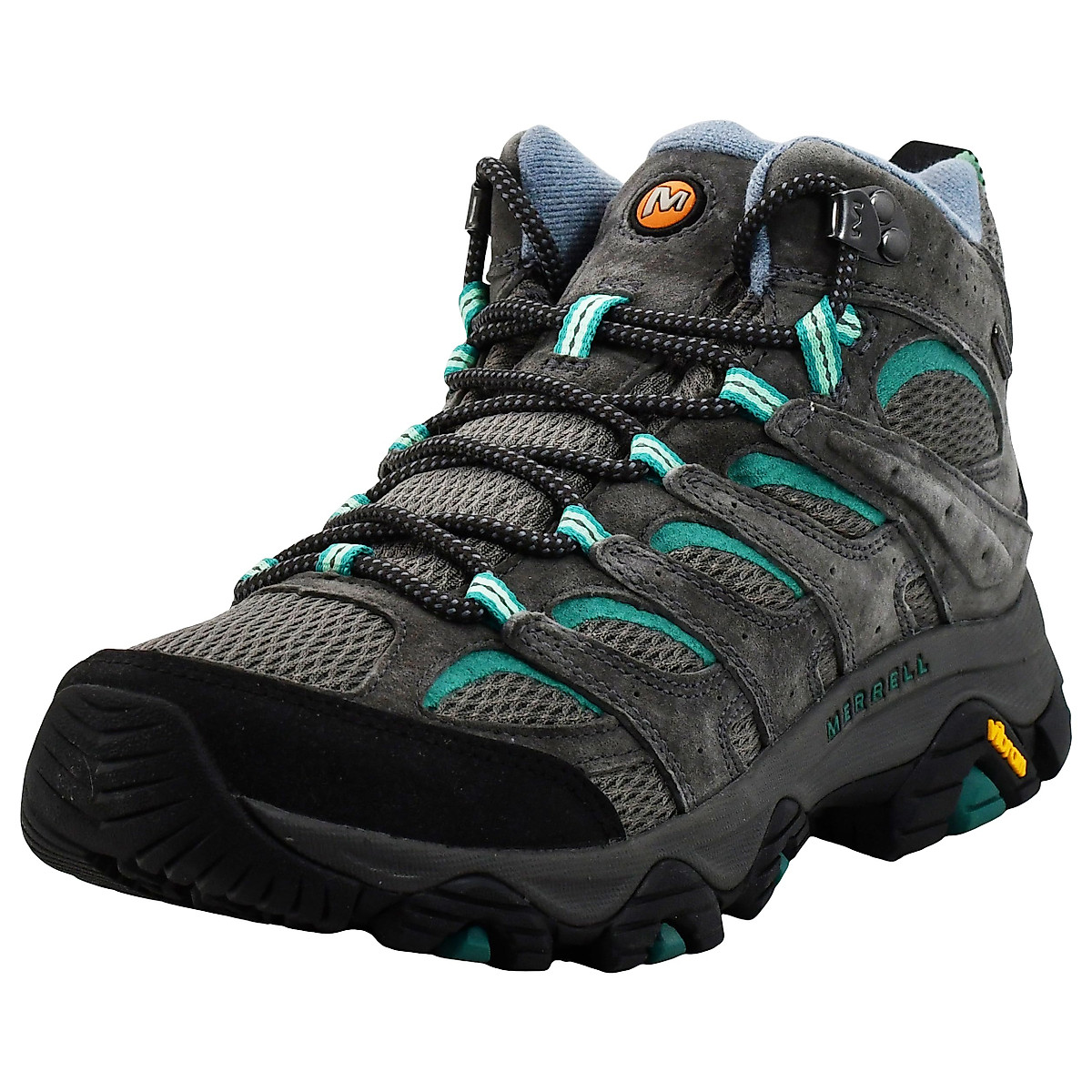 Merrell Women's J035850 Moab 3 MID WP Waterproof Hiking Shoe, Granite/Marine, 8 M